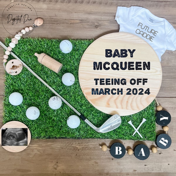 Editable Golf Baby Announcement - Etsy