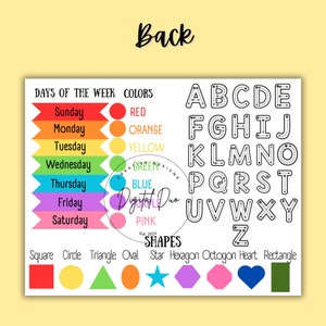 10 Personalized Learning Placemats Kindergarten & Pre K Homeschool ...