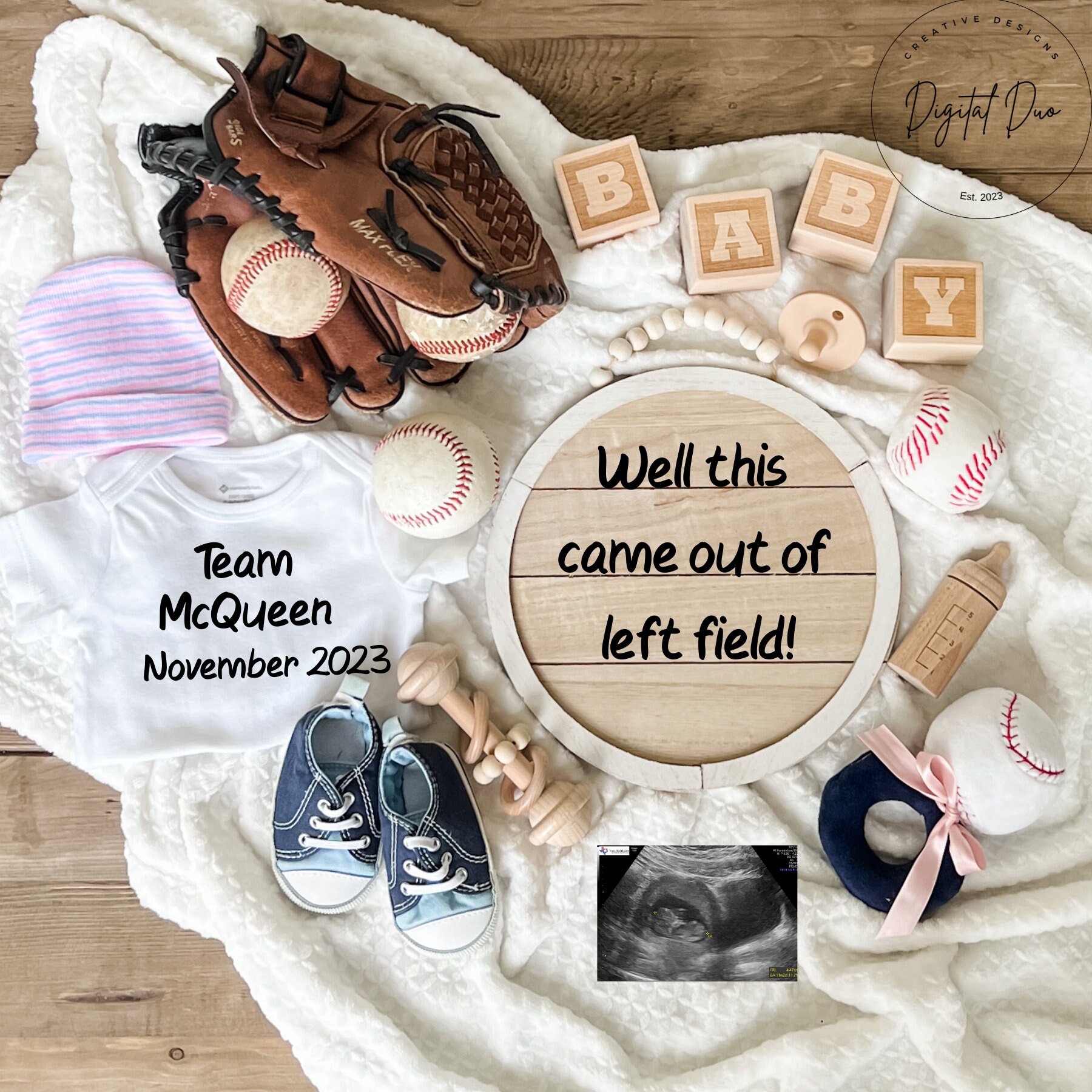 Baseball Pregnancy Announcement: Sports Theme (digital Download) - Etsy