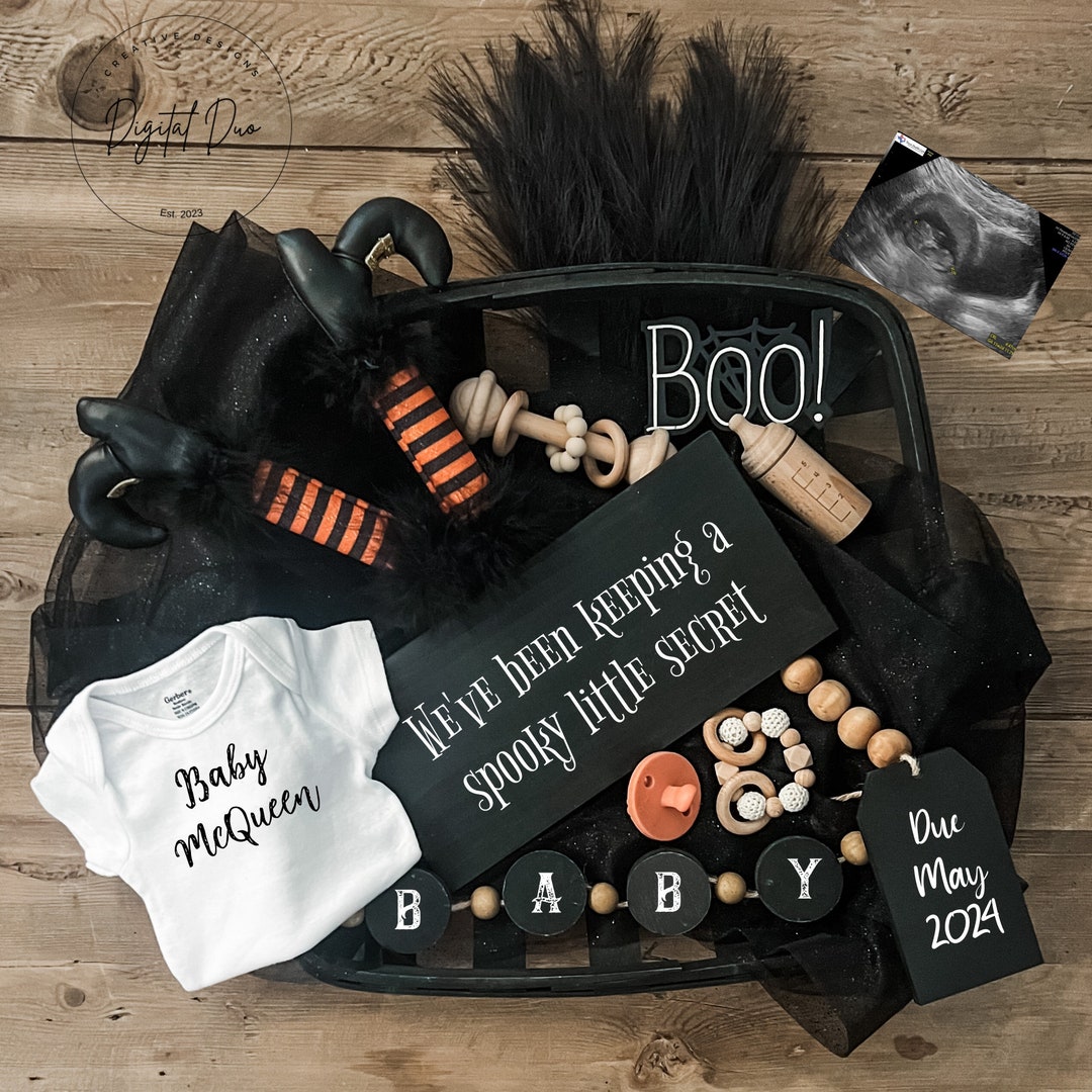 We've Been Keeping a Spooky Secret Baby Reveal, Halloween Baby ...