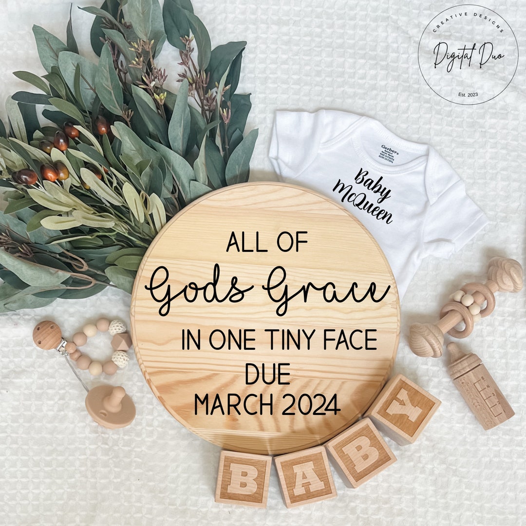 Christian Baby Announcement: All of Gods Grace (digital Download) - Etsy