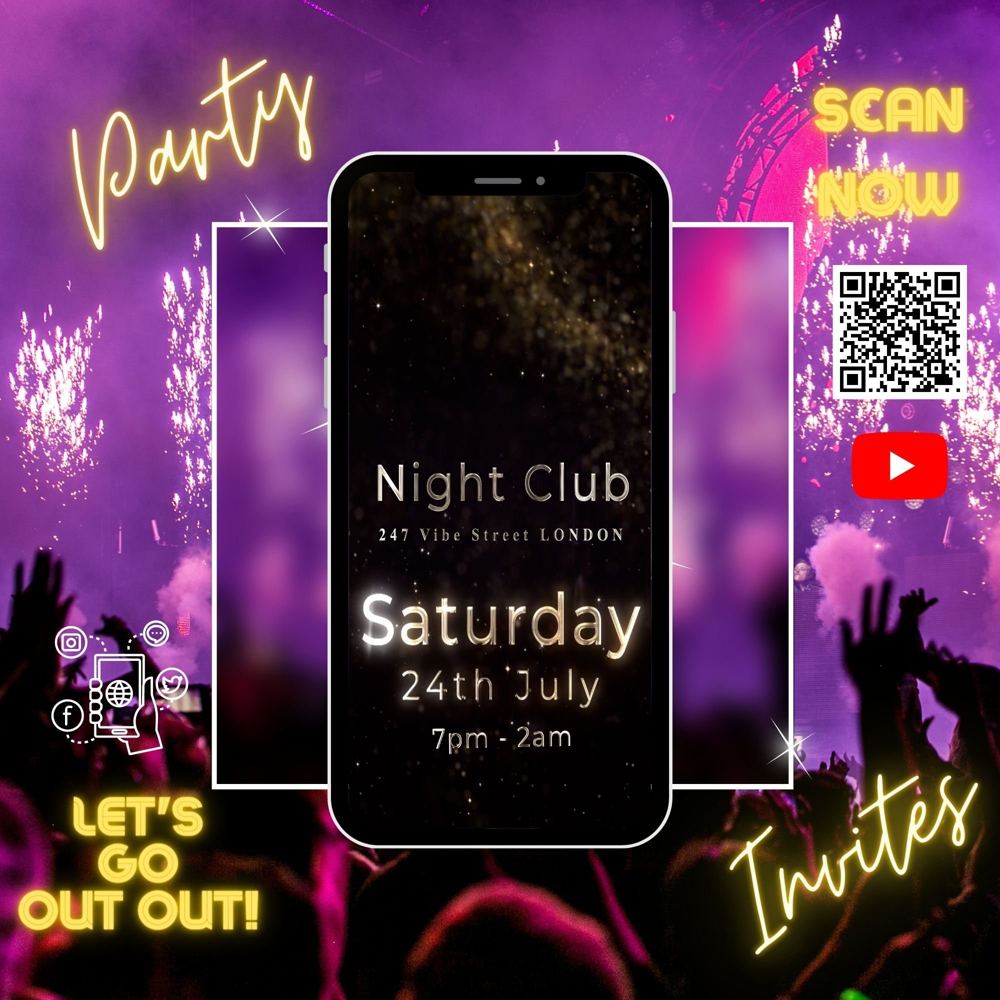 Birthday Video Invitation Custom Made Party Invite Personalised With ...