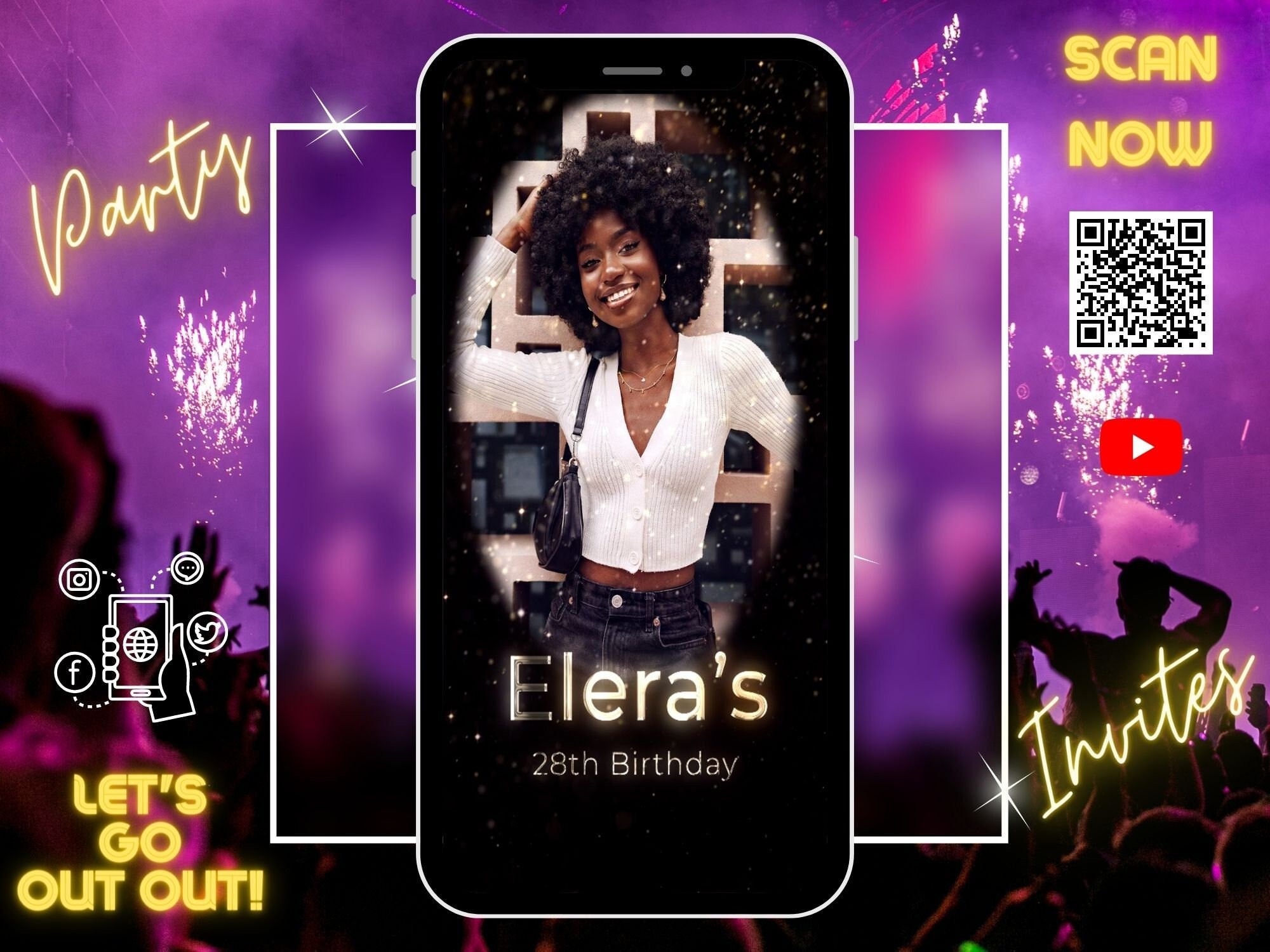 Birthday Video Invitation Custom Made Party Invite Personalised With ...