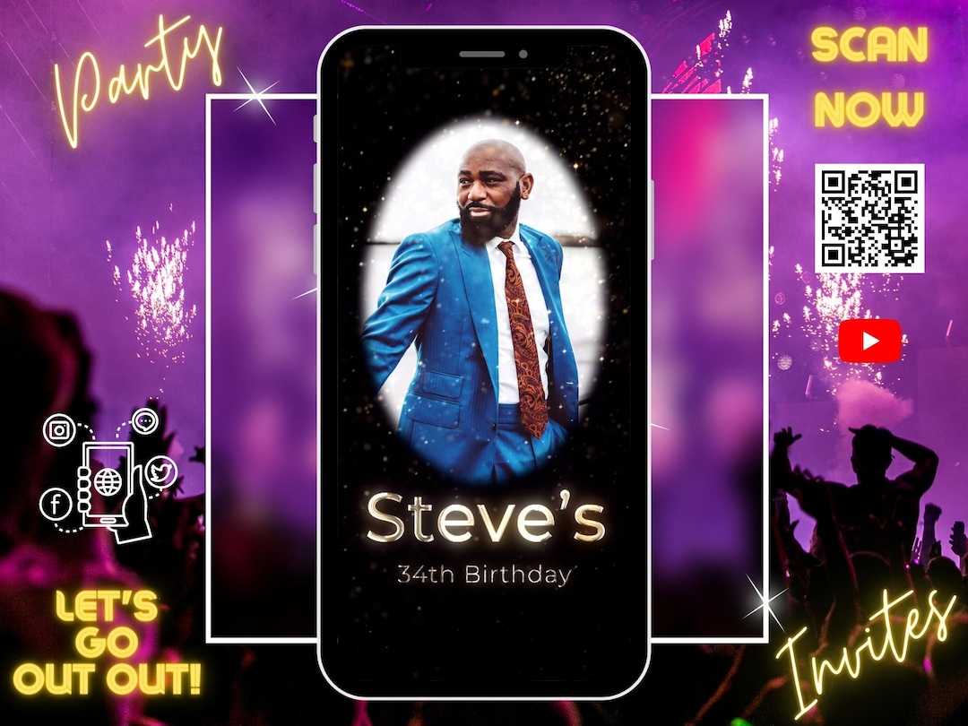 Birthday Video Invitation Custom Made Party Invite Personalised With ...