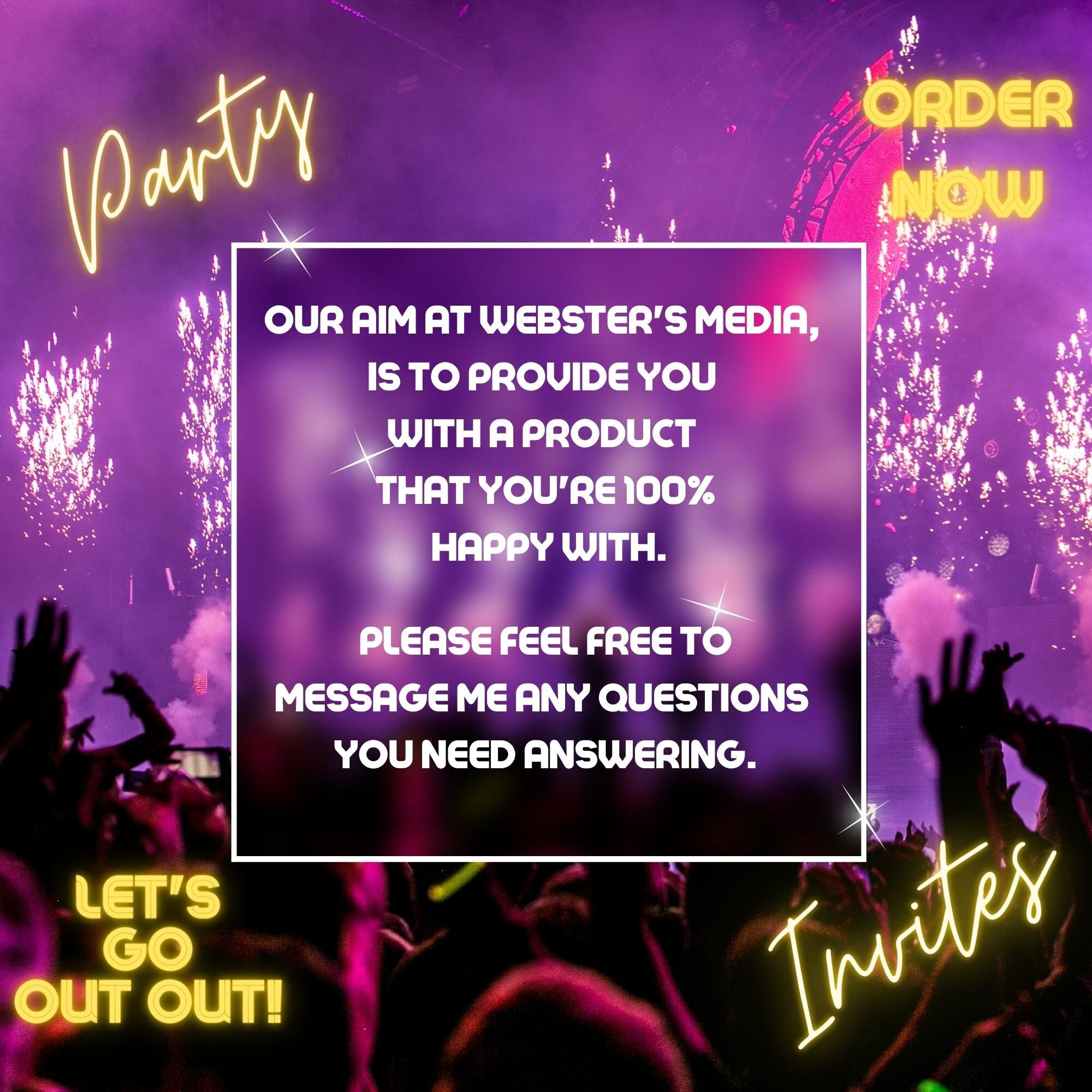 Birthday Video Invitation Custom Made Party Invite Personalised With ...