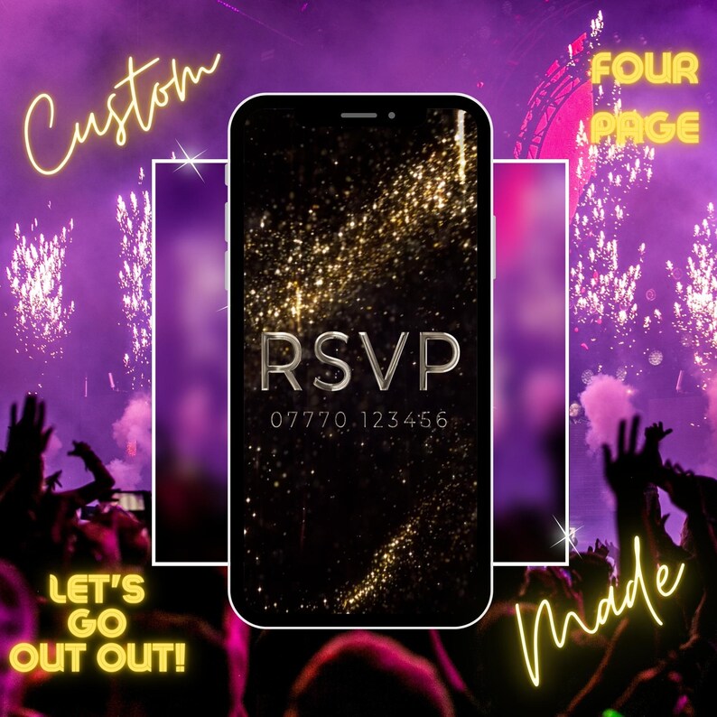 Birthday Video Invitation Custom Made Party Invite Personalised With ...