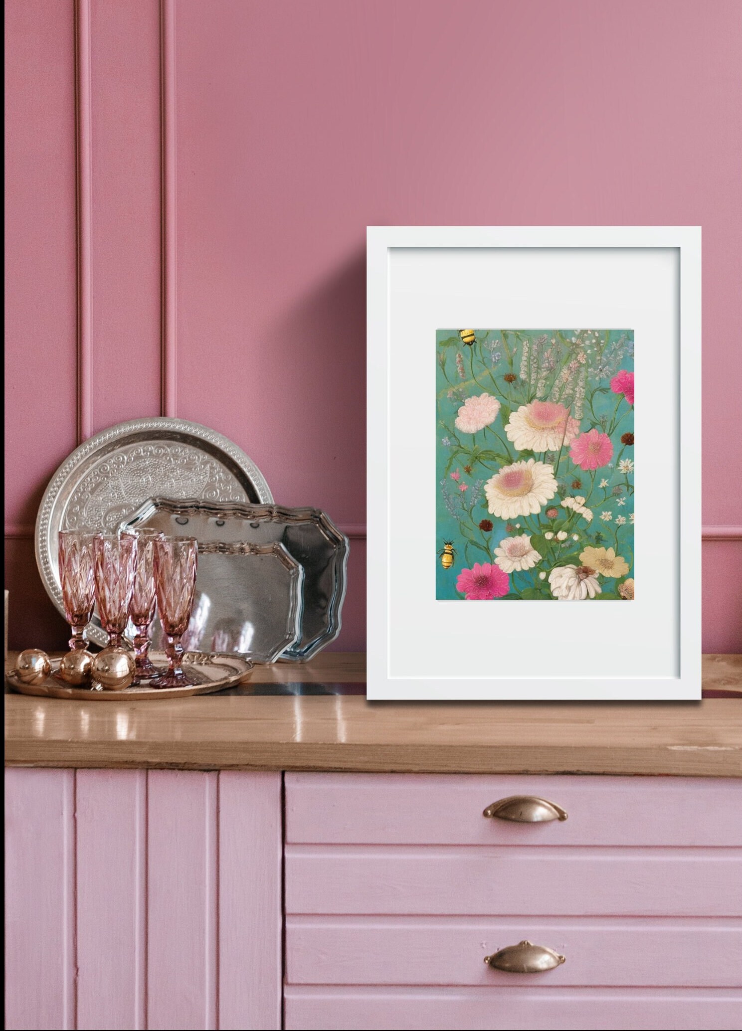 Original Digital Wall Art Print Print a Wall Art Bee Print - Etsy