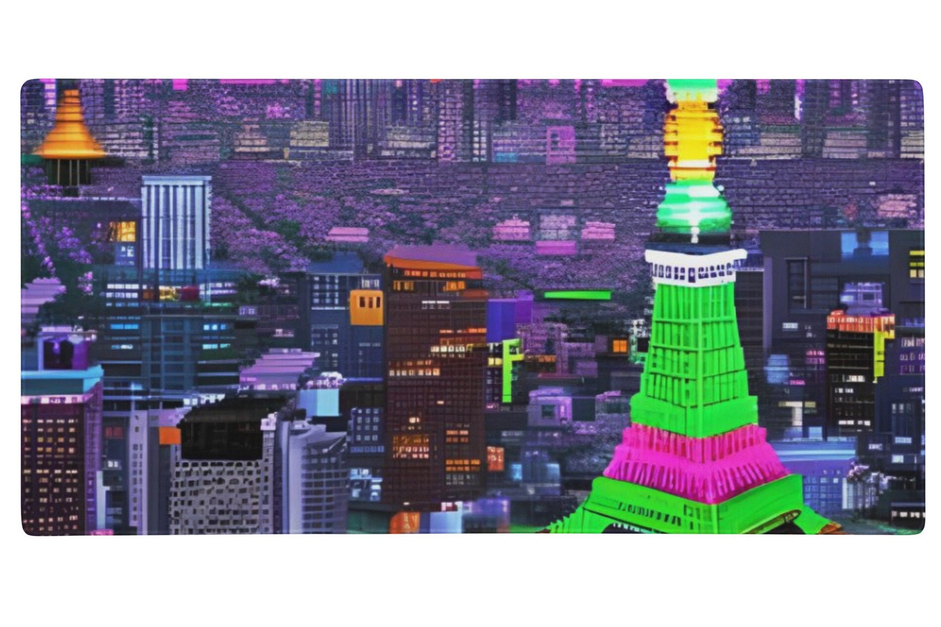 Neon Tokyo Street Pixel Art Retro Vaporwave XXL Gaming Mousepad ...