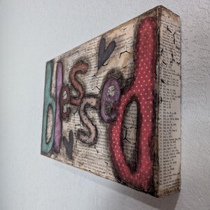 Blessed - Mixed Media/multi Colored Collage Handmade W/paper Letters ...