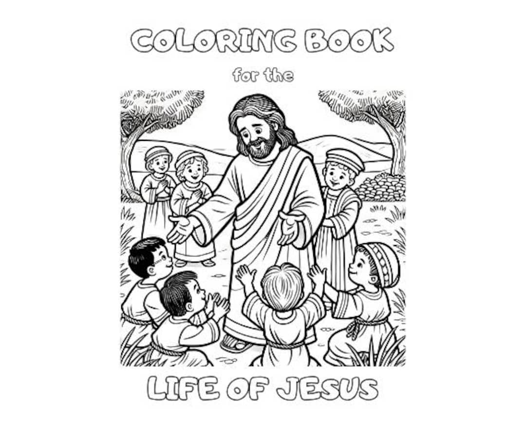 Life of Jesus Children's Coloring Book, 11 Fun Printable Pages ...