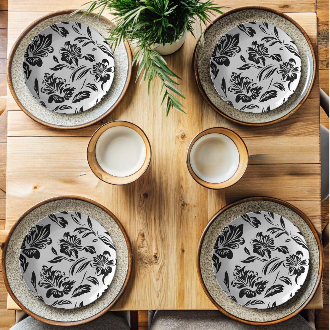 Modern and Chic Polymer 10in. Plates Durable & Stylish Dinnerware Set ...