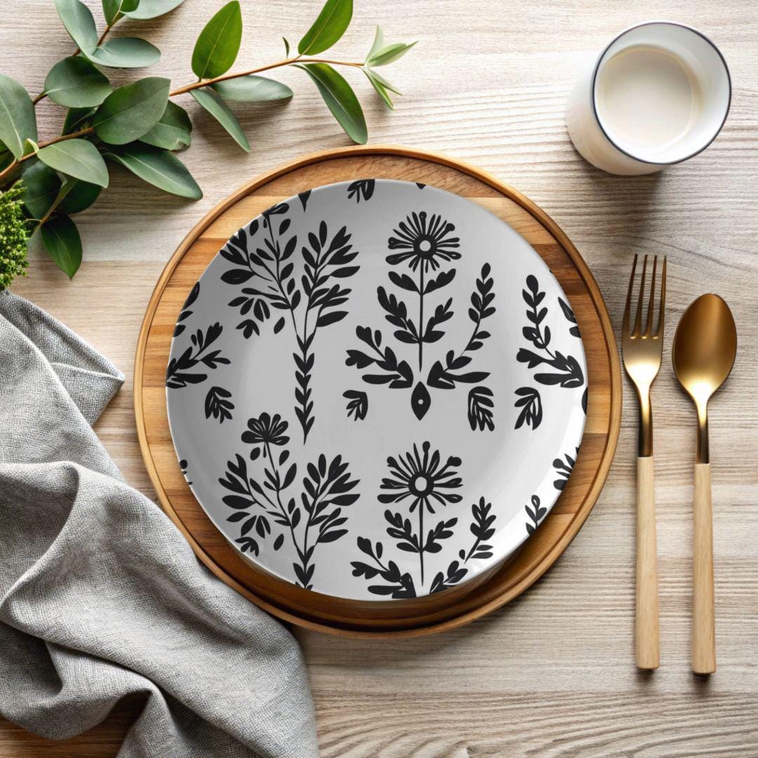 Modern and Chic Polymer 10in. Plates Durable & Stylish Dinnerware Set ...