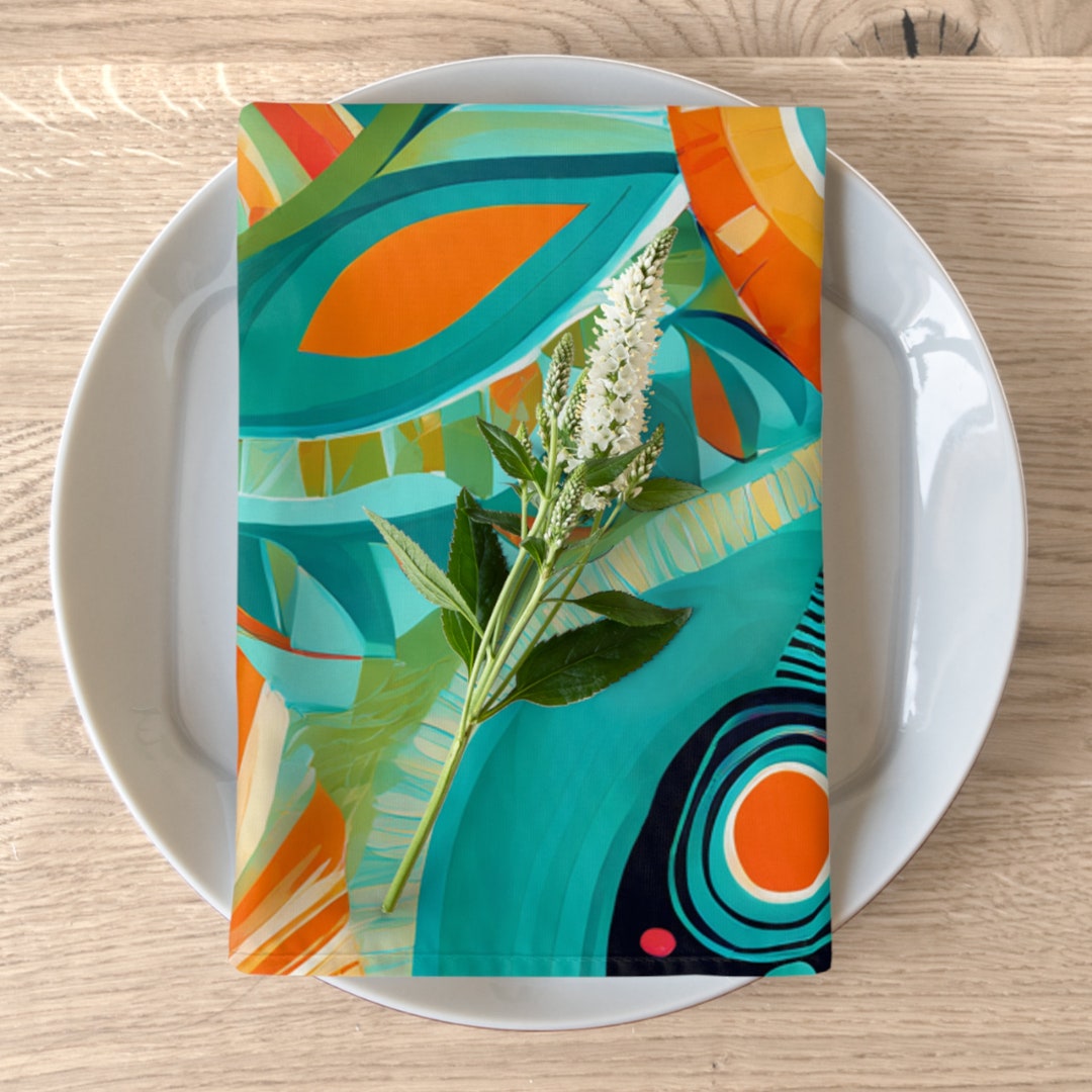 Coastal Kaleidescope 4 Piece Napkin Set by Nook & Nova - Etsy