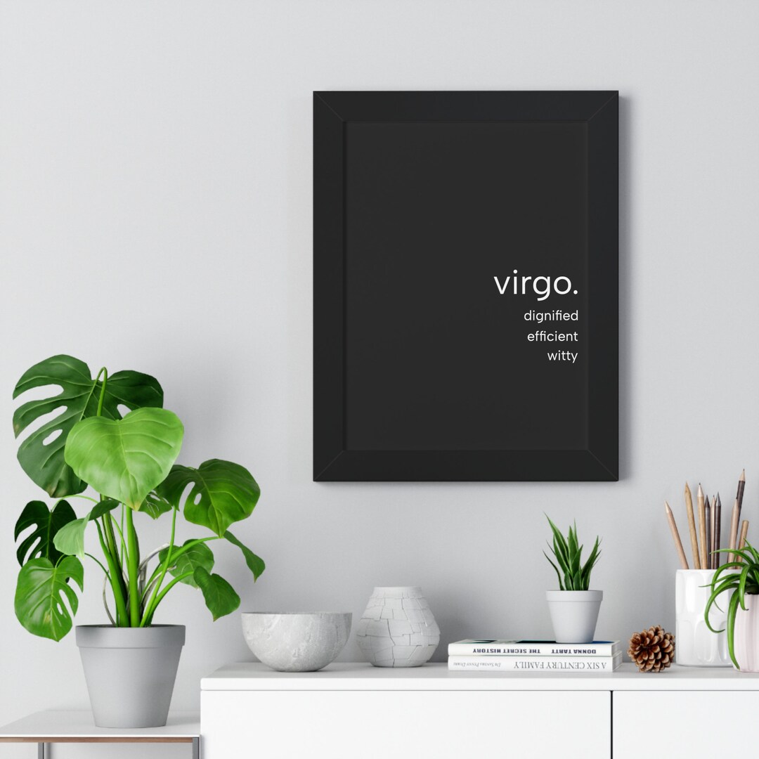 Virgo Zodiac Positive Traits Framed Vertical Poster in 6 Sizes - Etsy