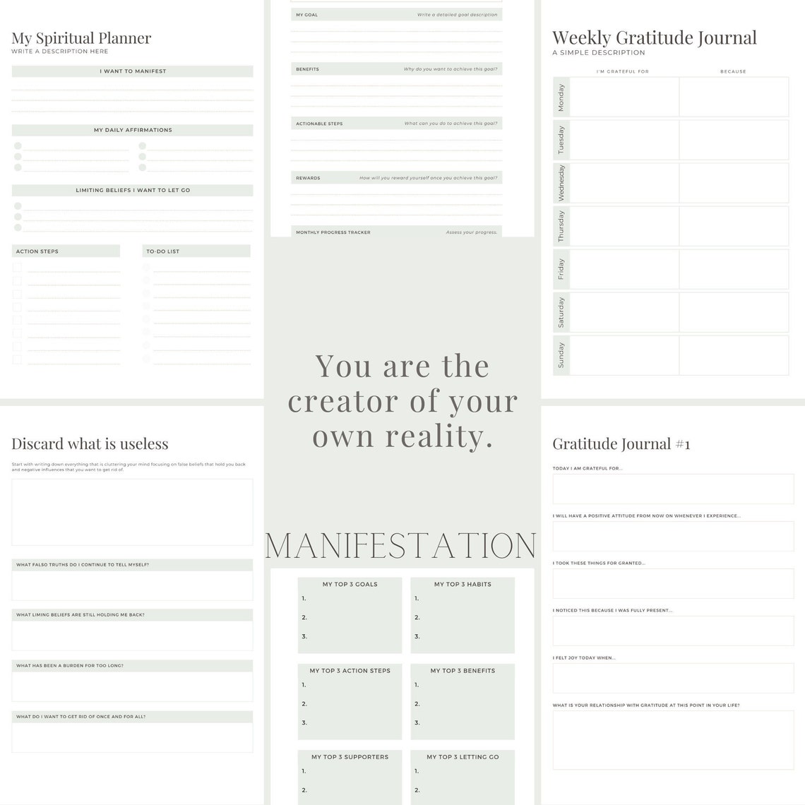 Manifestation Printable, Instant Download, Daily Manifestation ...