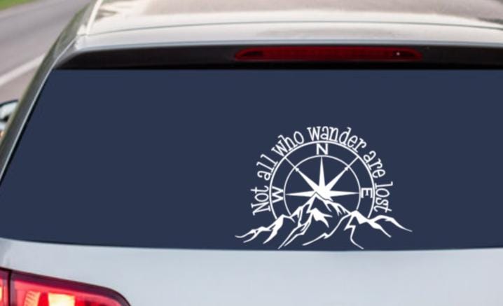 Not All Who Wander Are Lost Car Decal, Laptop Decal, Vinyl Decal - Etsy