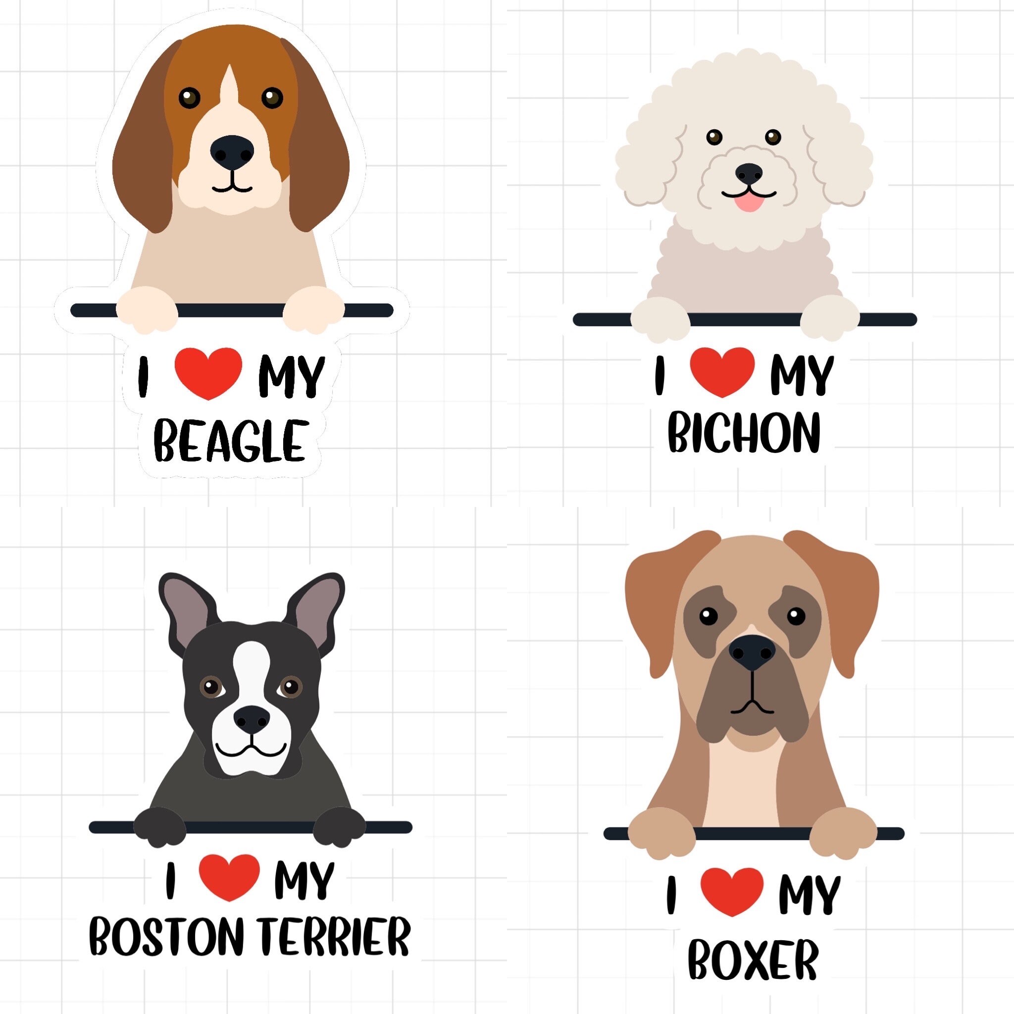 I Love My Dog Sticker, Laptop Sticker, Water Bottle Sticker, Funny ...