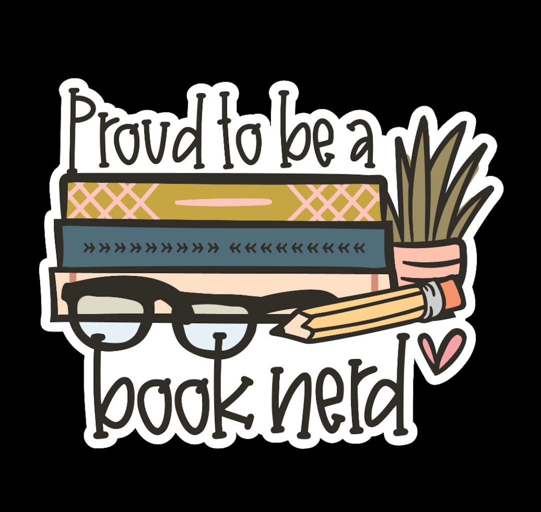 Book Nerd Sticker 3x4, Laptop Sticker, Water Bottle Sticker - Etsy