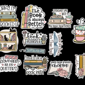 Book Lovers Sticker Bundle/stickers/journaling/book Lovers Book and ...