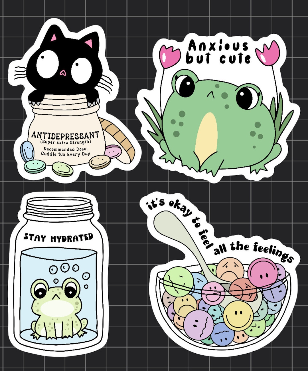 Mental Health Stickers, Anxiety and Depression Stickers, Bottle Sticker ...