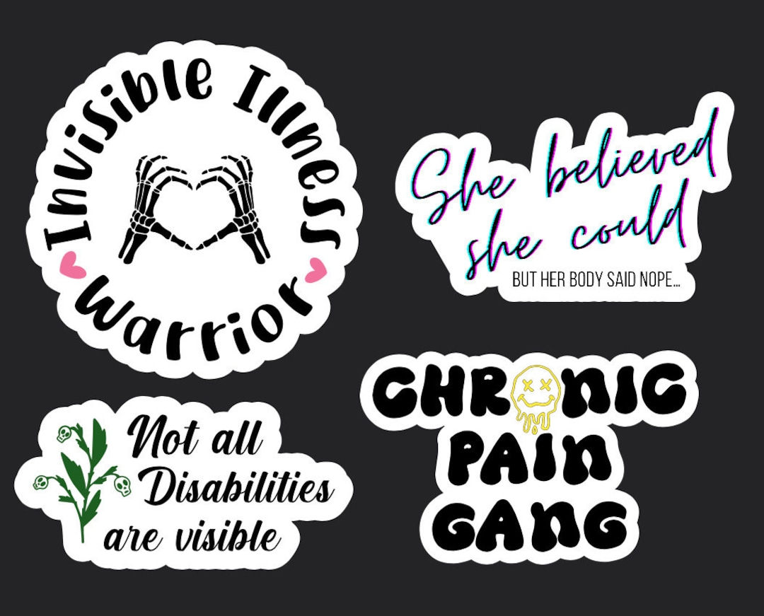 Chronic Pain Awareness, Invisible Illness Stickers, Bottle Sticker ...