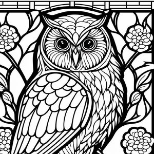 advanced owl coloring pages
