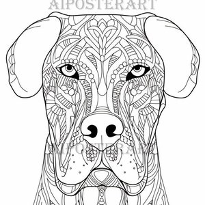 great dane coloring pages printable