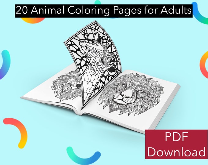 Animal Coloring Book, Printable Coloring Book, Printable Coloring Page ...
