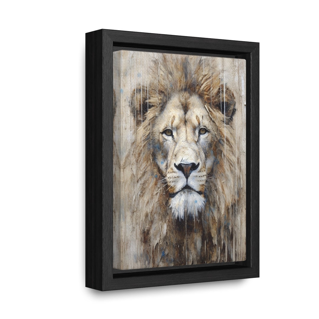 Lion Gallery Canvas Wrap Vertical Frame, Wall Art, Made in USA - Etsy
