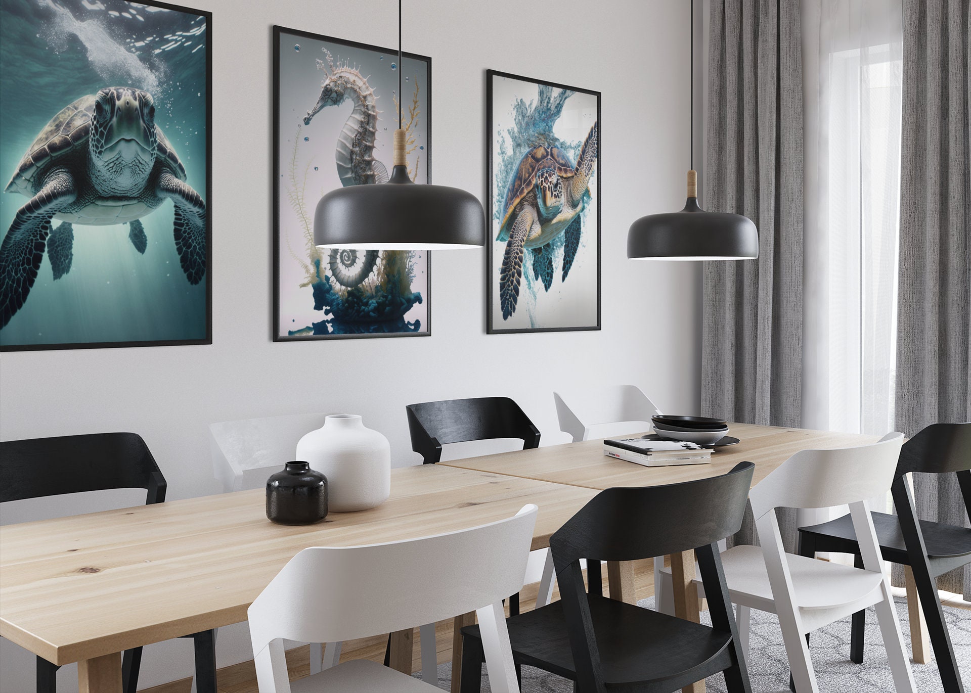 Sea Turtle Poster - Printable Digital File - High Resolution 4096 X ...