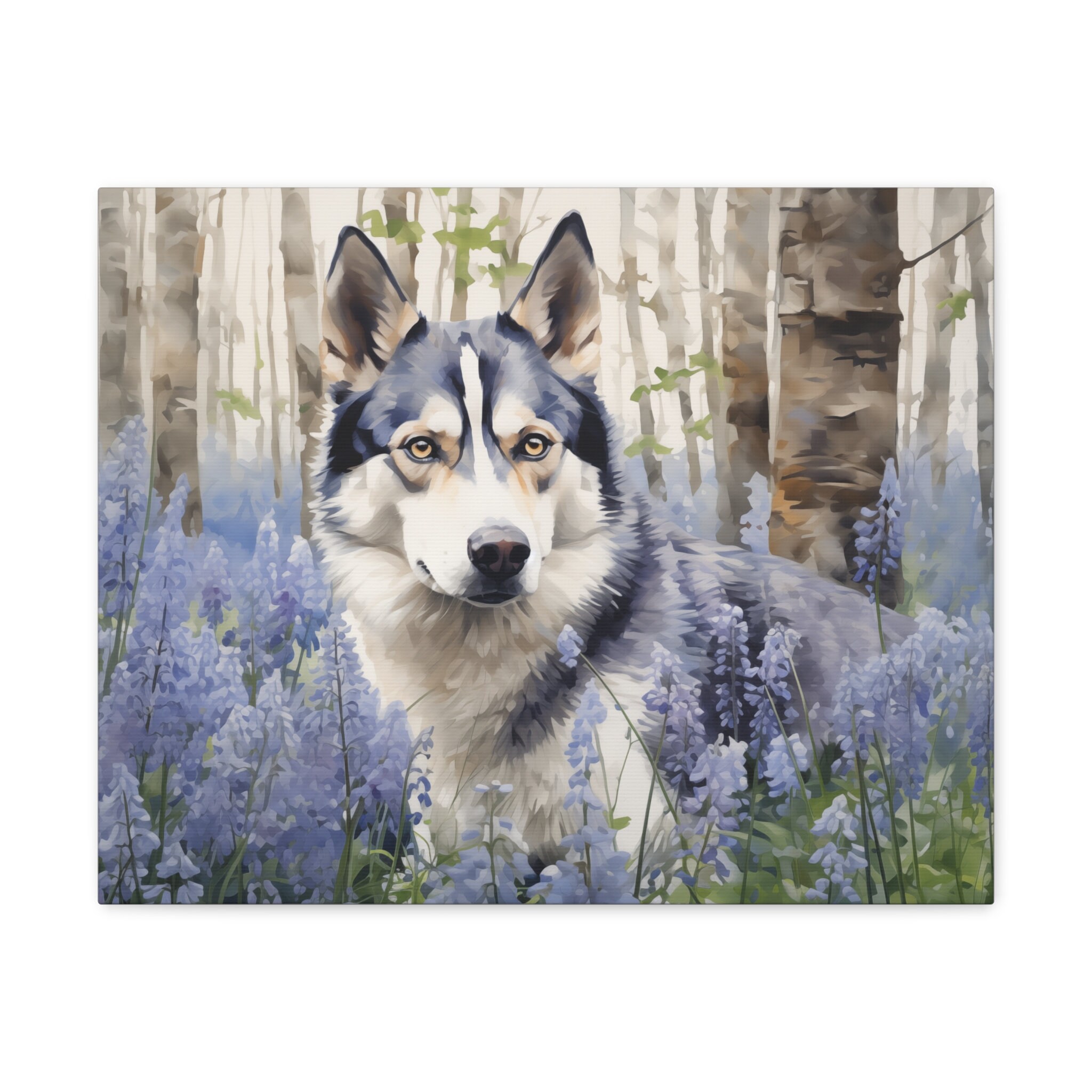Siberian Husky Wall Art - Watercolor Printed on Unframed Canvas - Gift ...