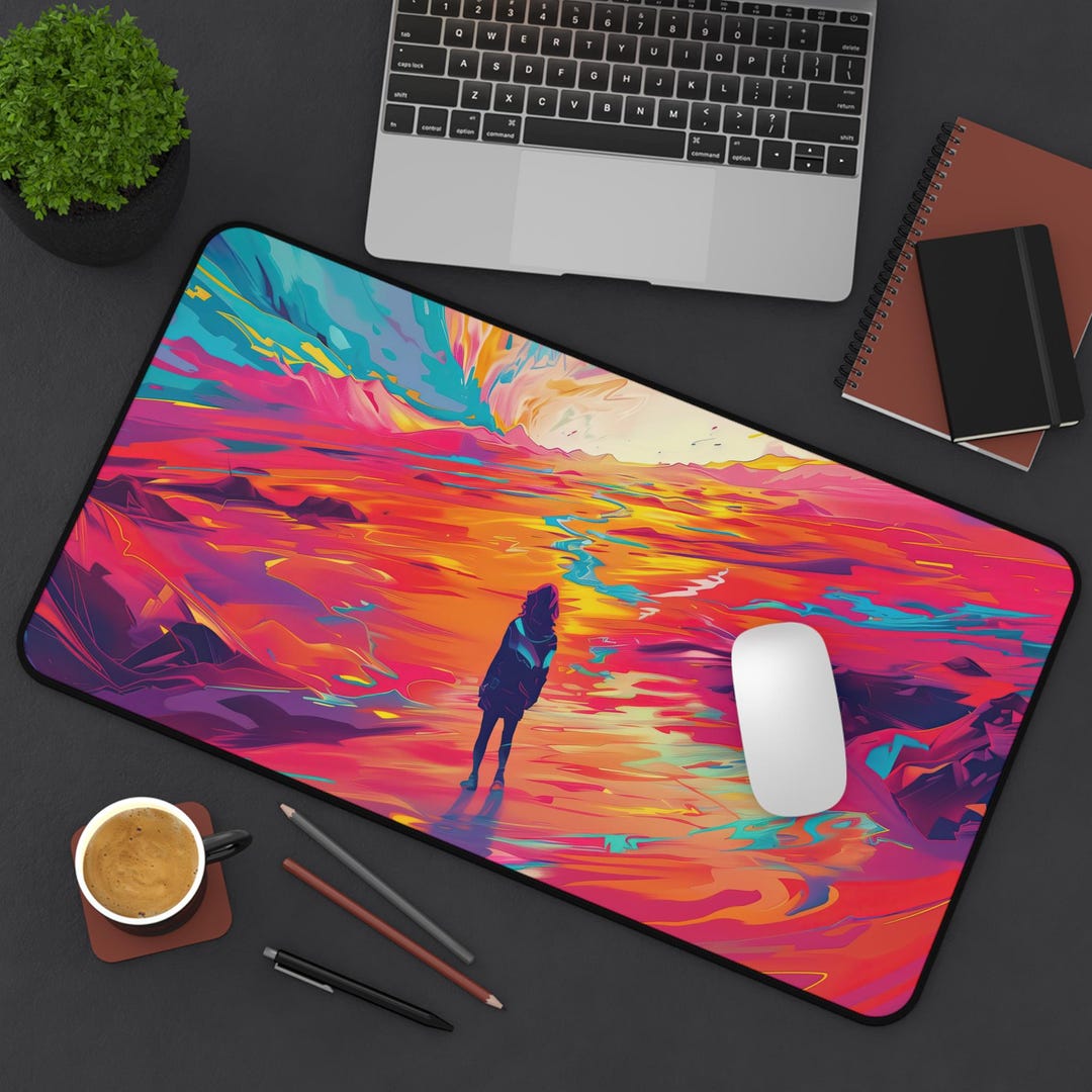 Vibrant Fantasy Landscape Extra Large Desk Mat - Crafted From 3mm ...