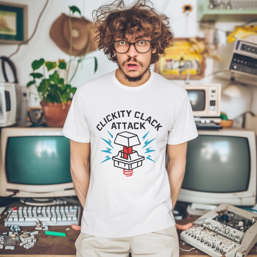Clickity Clack Attack Mechanical Keyboard T-shirt | Switch Addict Tee ...