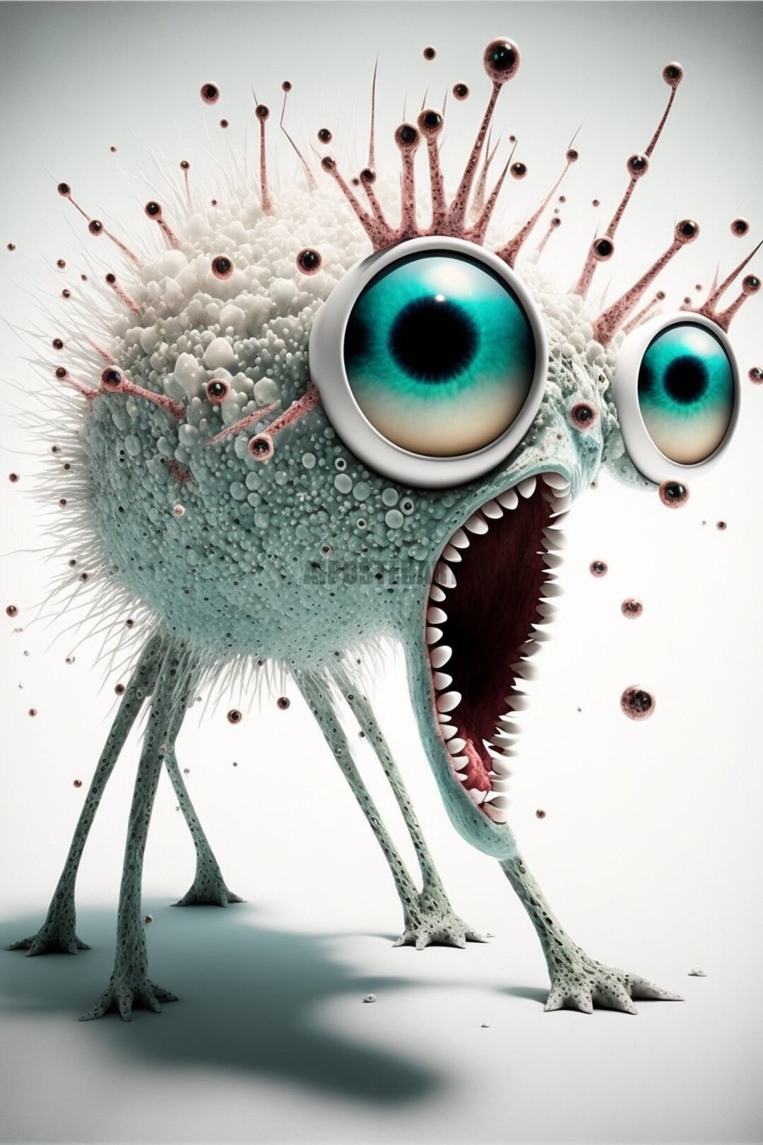 Shocked Monster Poster Printable Digital File High Resolution 4096 X ...