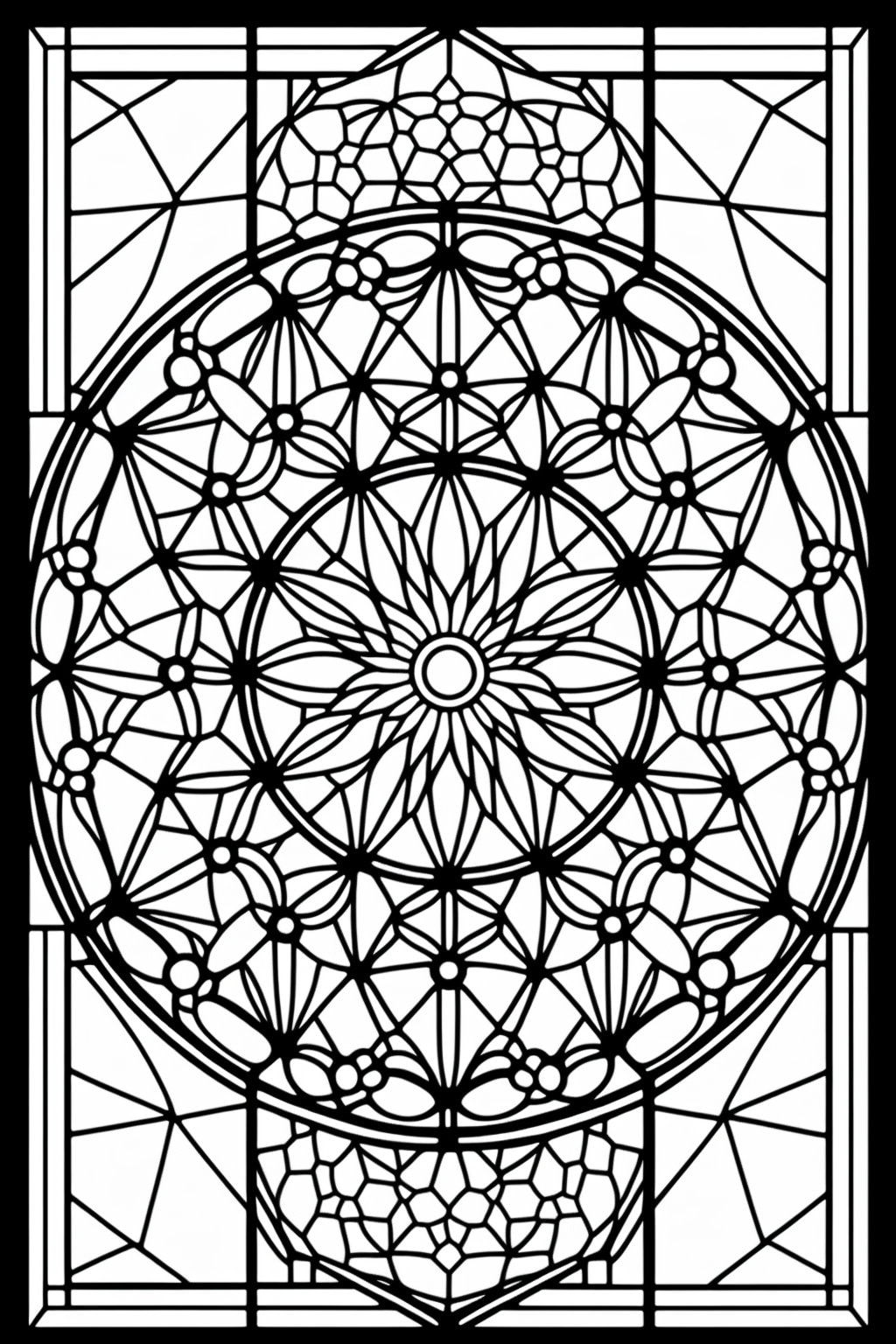 Stained Glass Window Coloring Page