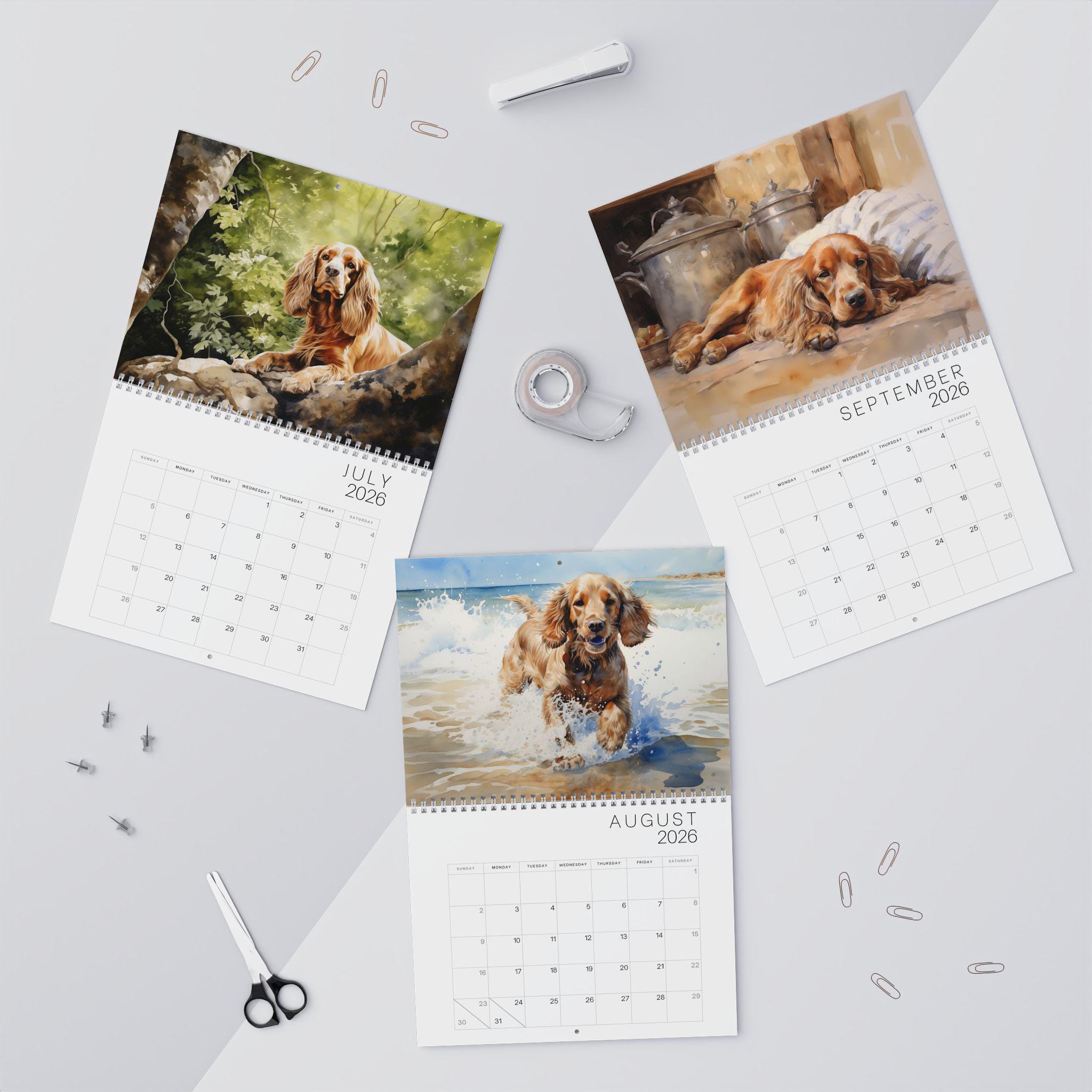 Cocker Spaniel 2026 Wall Calendar - Dog Calendar Featuring 12 ...