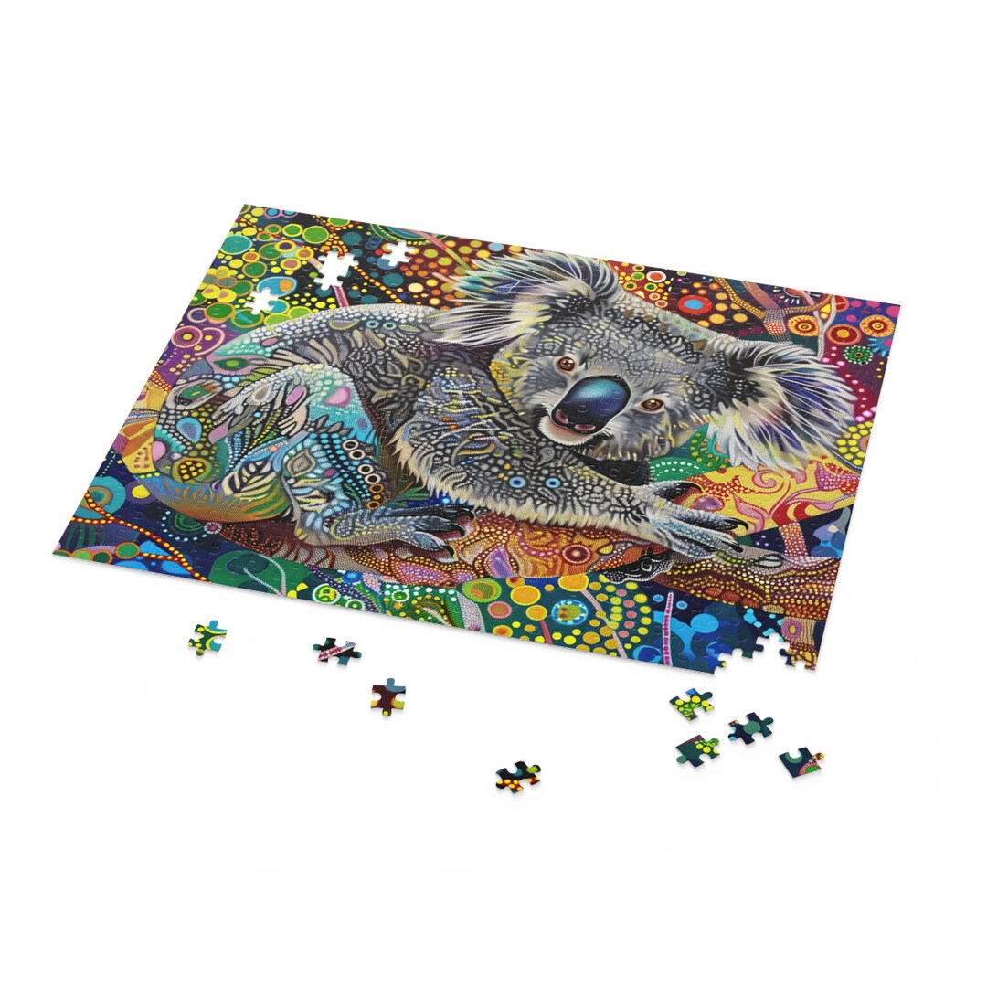 Colorful Koala Jigsaw Puzzle (120, 252, 500-piece) - Dot Art Koala ...