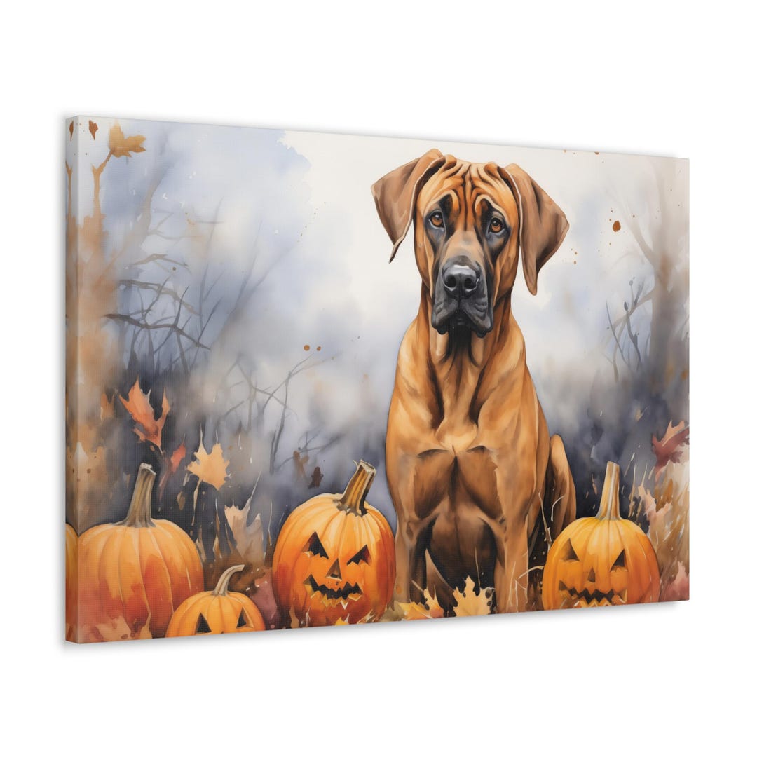 Rhodesian Ridgeback Watercolor Canvas Print - Wall Art Gift for ...