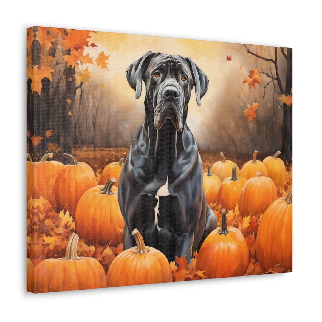 Great Dane Wall Art - Watercolor Printed on Unframed Canvas - Gift for ...