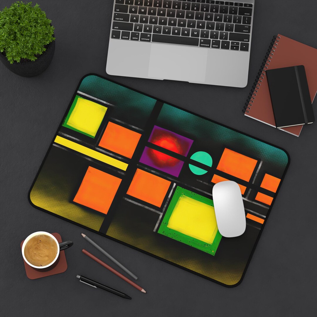 Geometric Modernism Desk Mat - Charles Rennie Macintosh Inspired Design ...