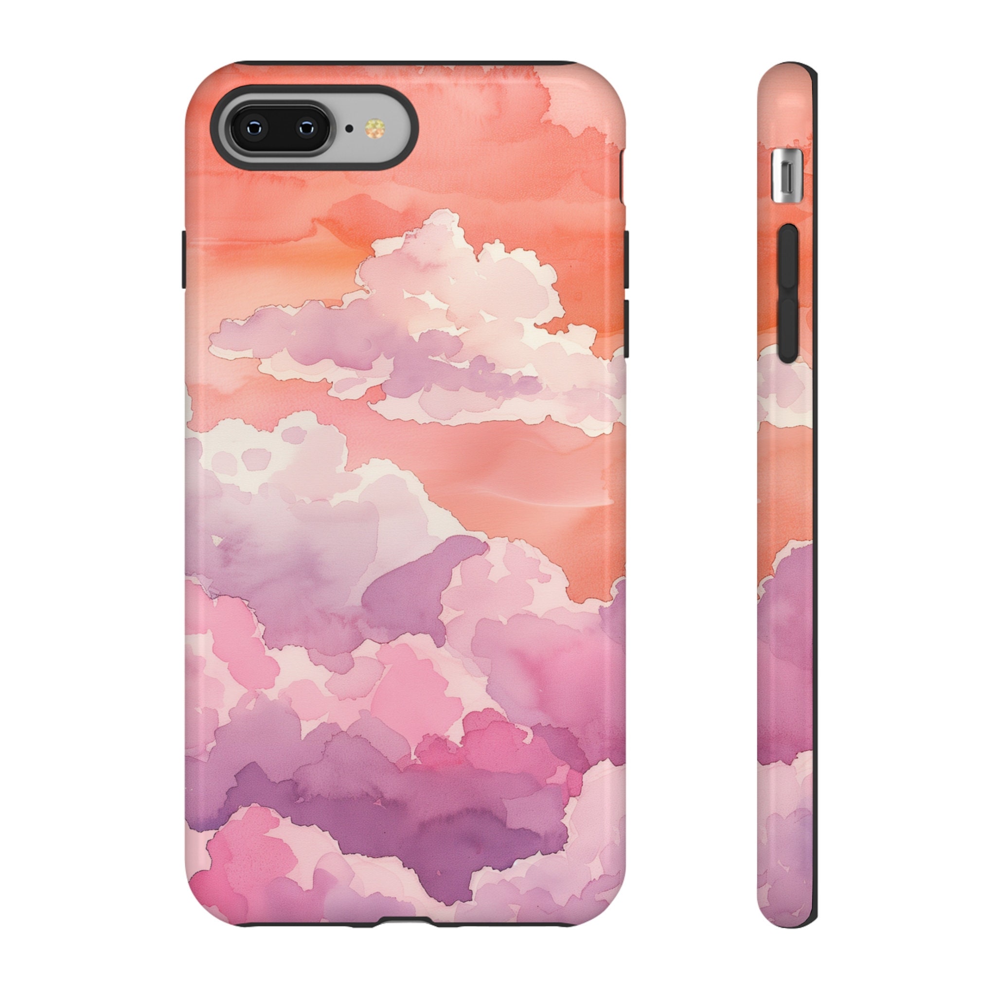 Pink Sunset Clouds Phone Case - Double Layer Tough Phone Case for ...