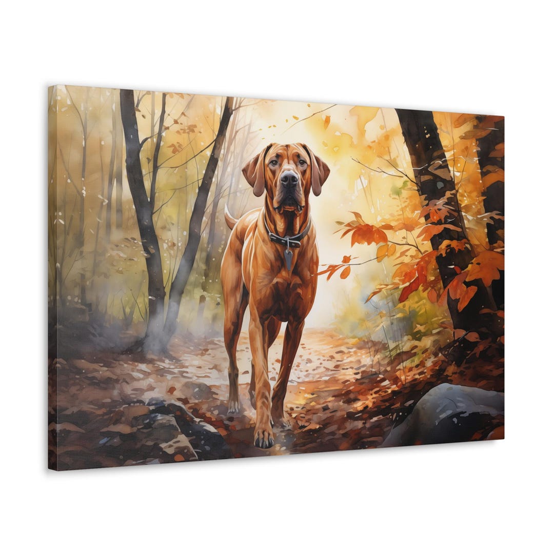 Rhodesian Ridgeback Watercolor Canvas Print - Wall Art Gift for ...