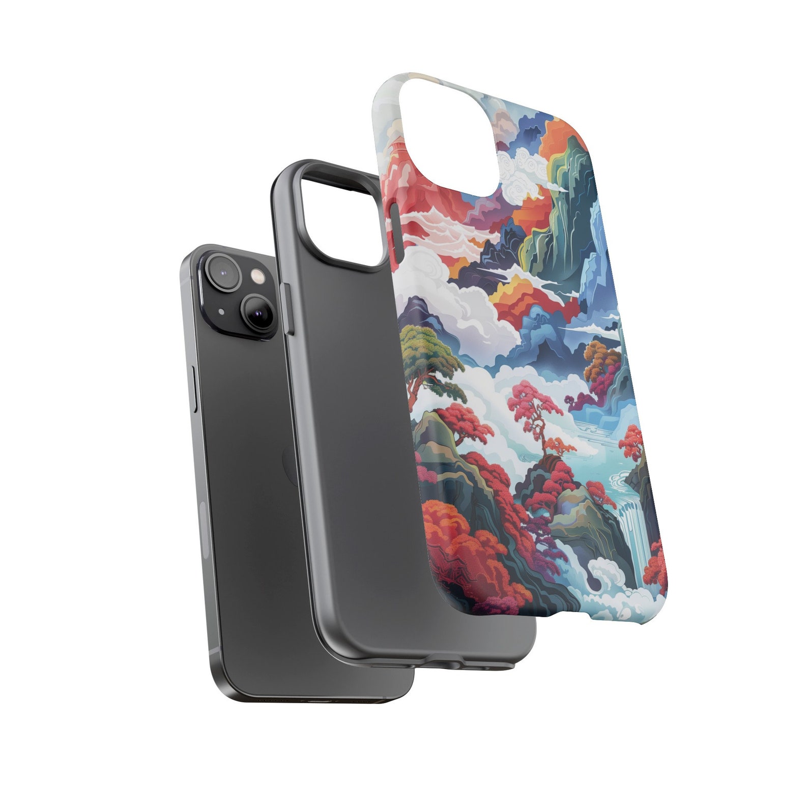 Korean Minhwa Phone Case - Double Layer Tough Phone Case for Iphone ...