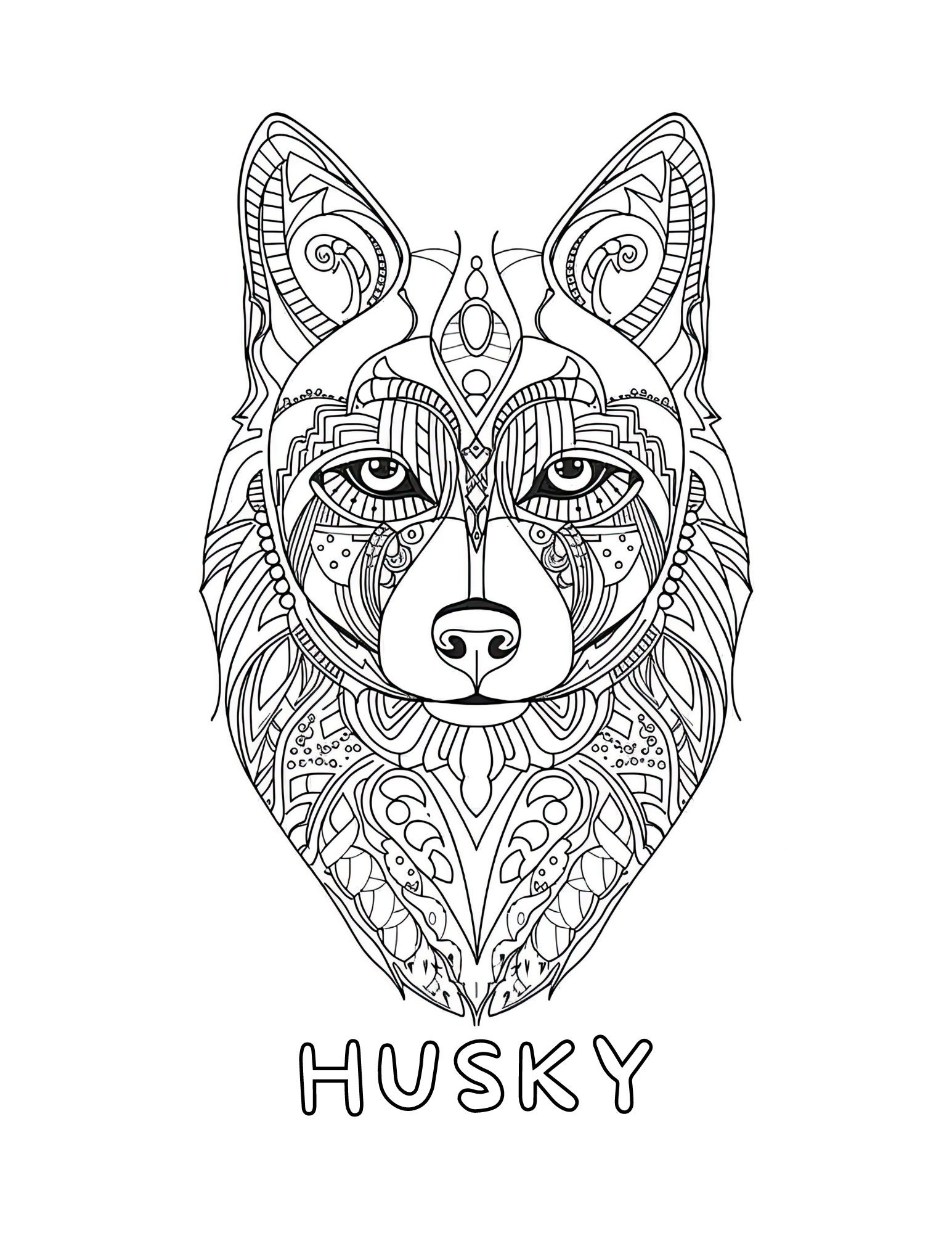 Mandala Dogs Coloring Book Printable Coloring Book 20 Coloring Pages ...