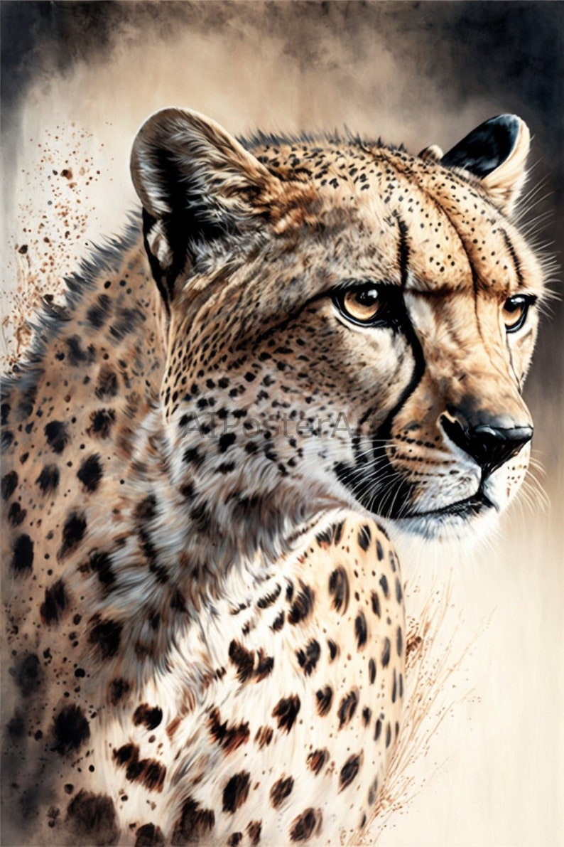 Cheetah Poster Printable Digital File High Resolution 6144 X 9216 ...