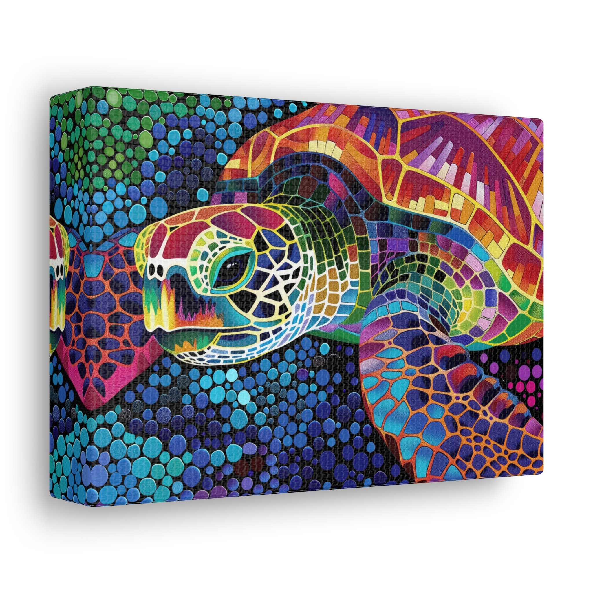 Sea Turtle Artwork Printed on Canvas - Frameless Wall Art Gift for ...