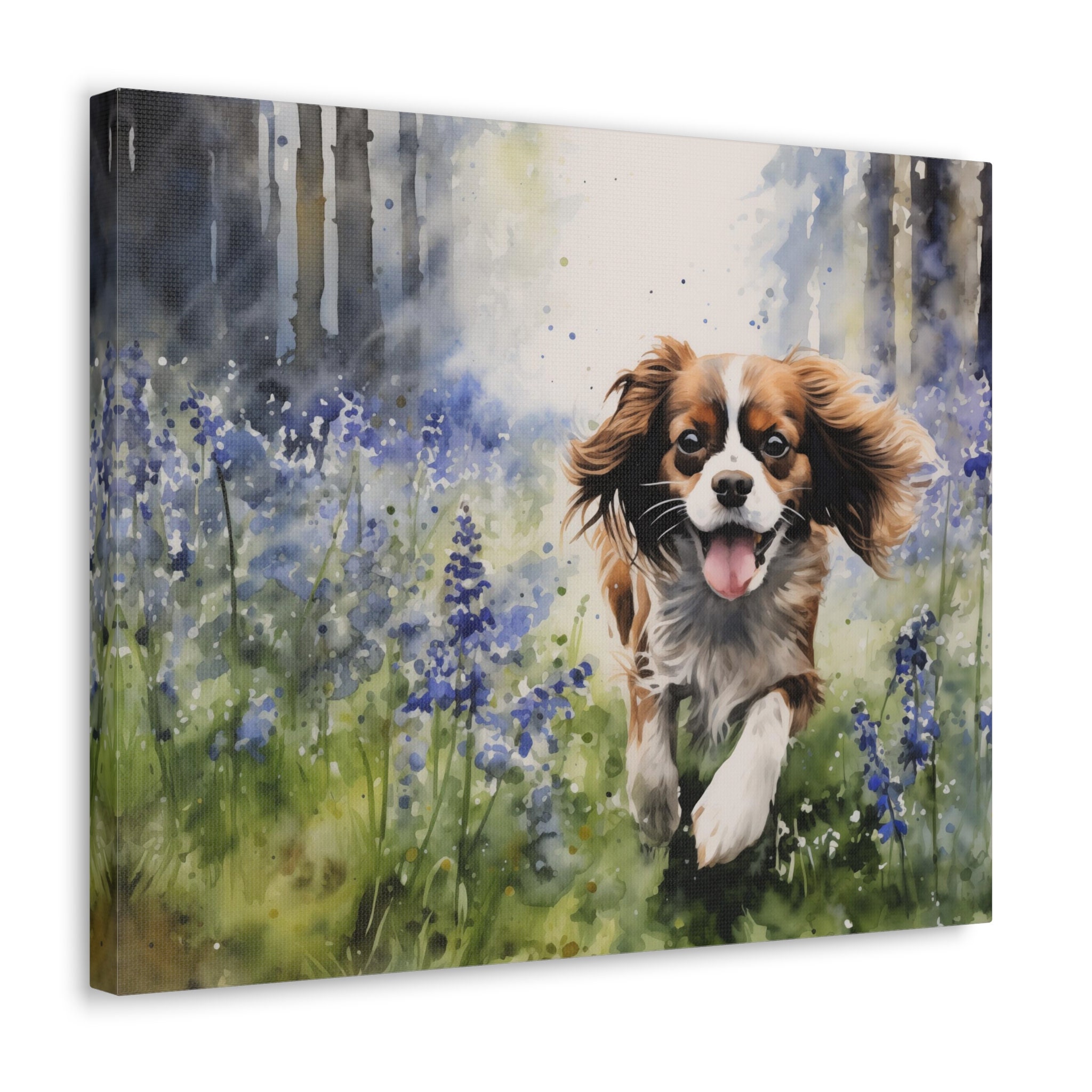 Cavalier King Charles Spaniel Watercolor Printed on Frameless - Etsy
