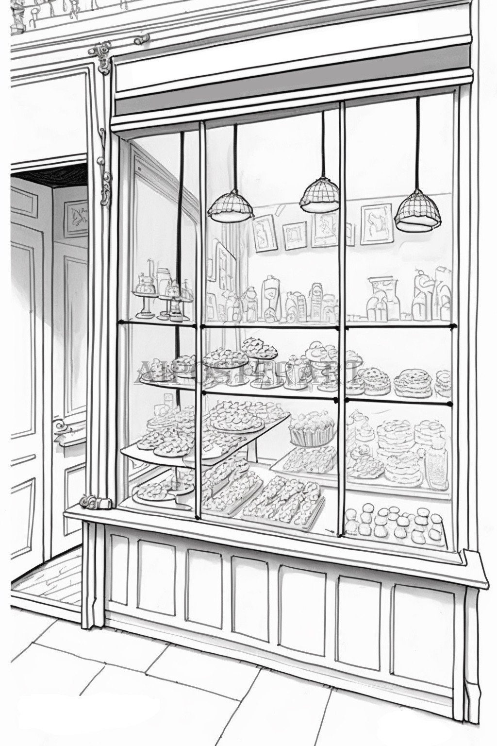 Bakery Shop Clip Art Black And White