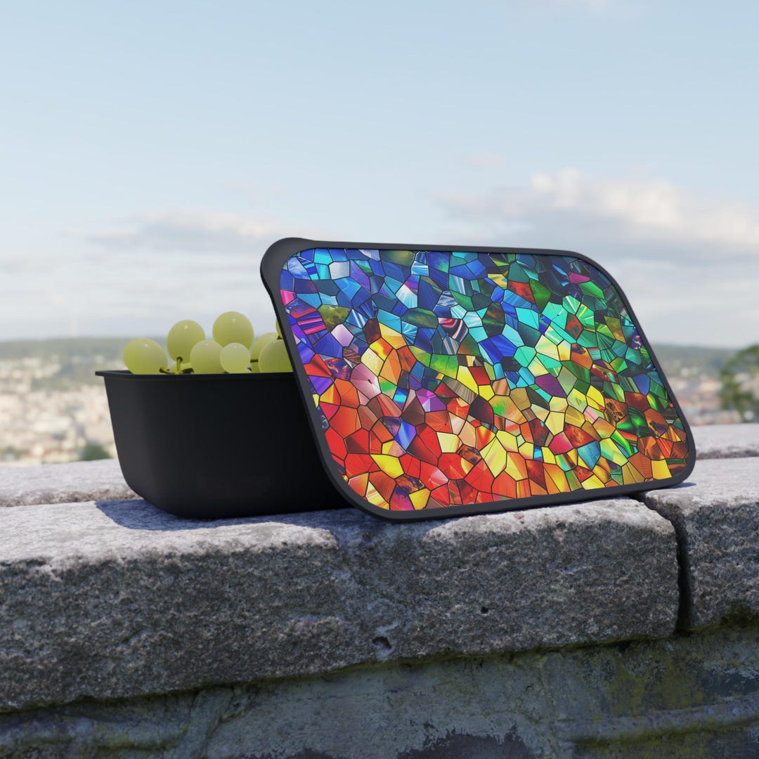 Rainbow Crystal Pour PLA Bento Box - Single-compartment Lunch Box With ...