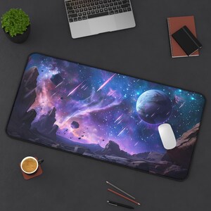 Cosmic Space Desk Mat - Awe-inspiring Space-themed Desk Mat, a Cosmic ...